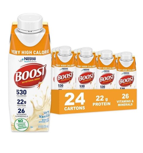 Great_Boost Very High Calorie Vanilla Nutritional Drink –8 Fl Oz (Pack ...