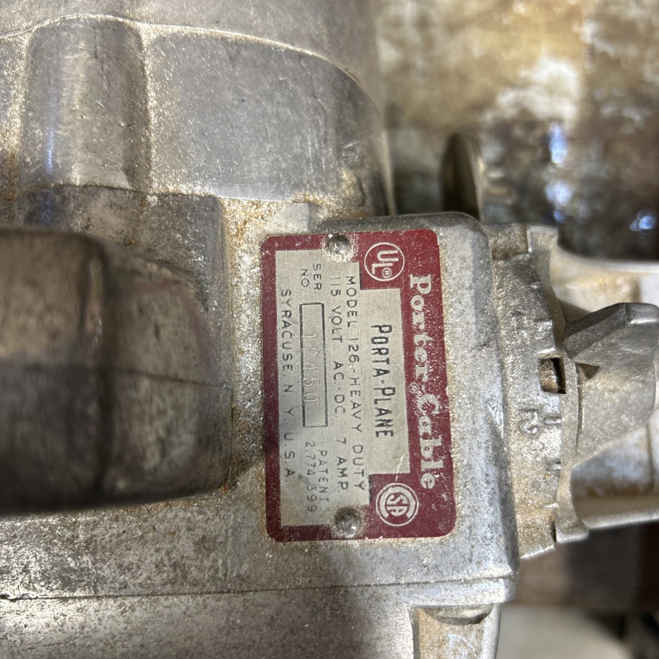 Porter Cable Porta-Plane Heavy Duty 126 Door Planer, with Case WORKING ...