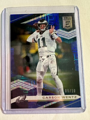 K91,352 - 2020 Elite Blue #56 Carson Wentz #/10 | eBay