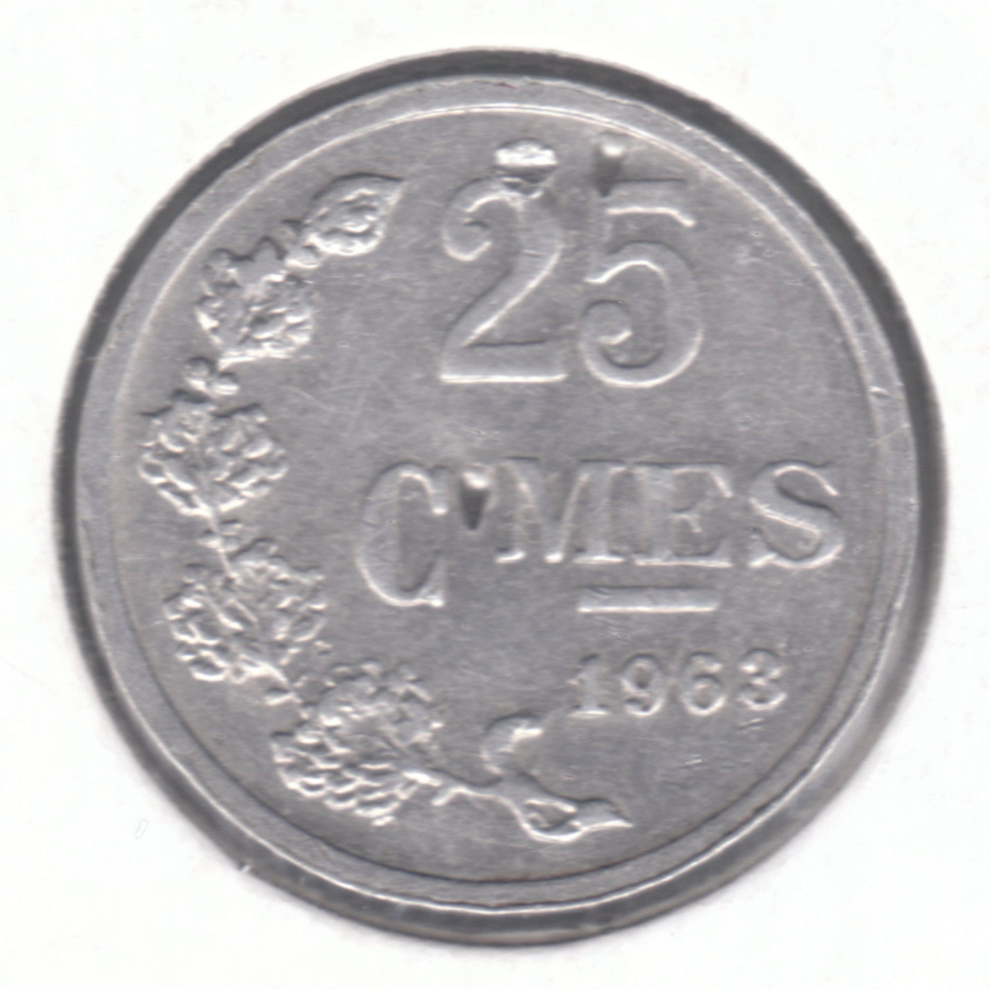 Luxembourg 25 Centimes 1963 Aluminium Coin - Letzeburg | eBay