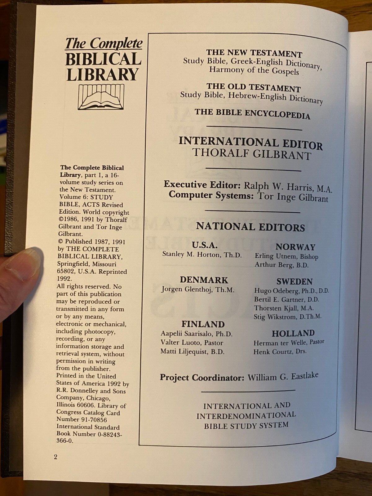 The Complete Biblical Library New Testament Study Bible Vol 6 Acts VGC ...