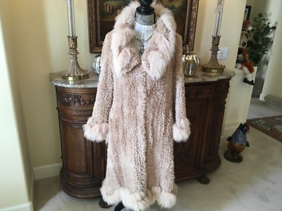 Gorgeous Paula Lishman new” Tchaikovsky hand knit beaver coat cashmere ...