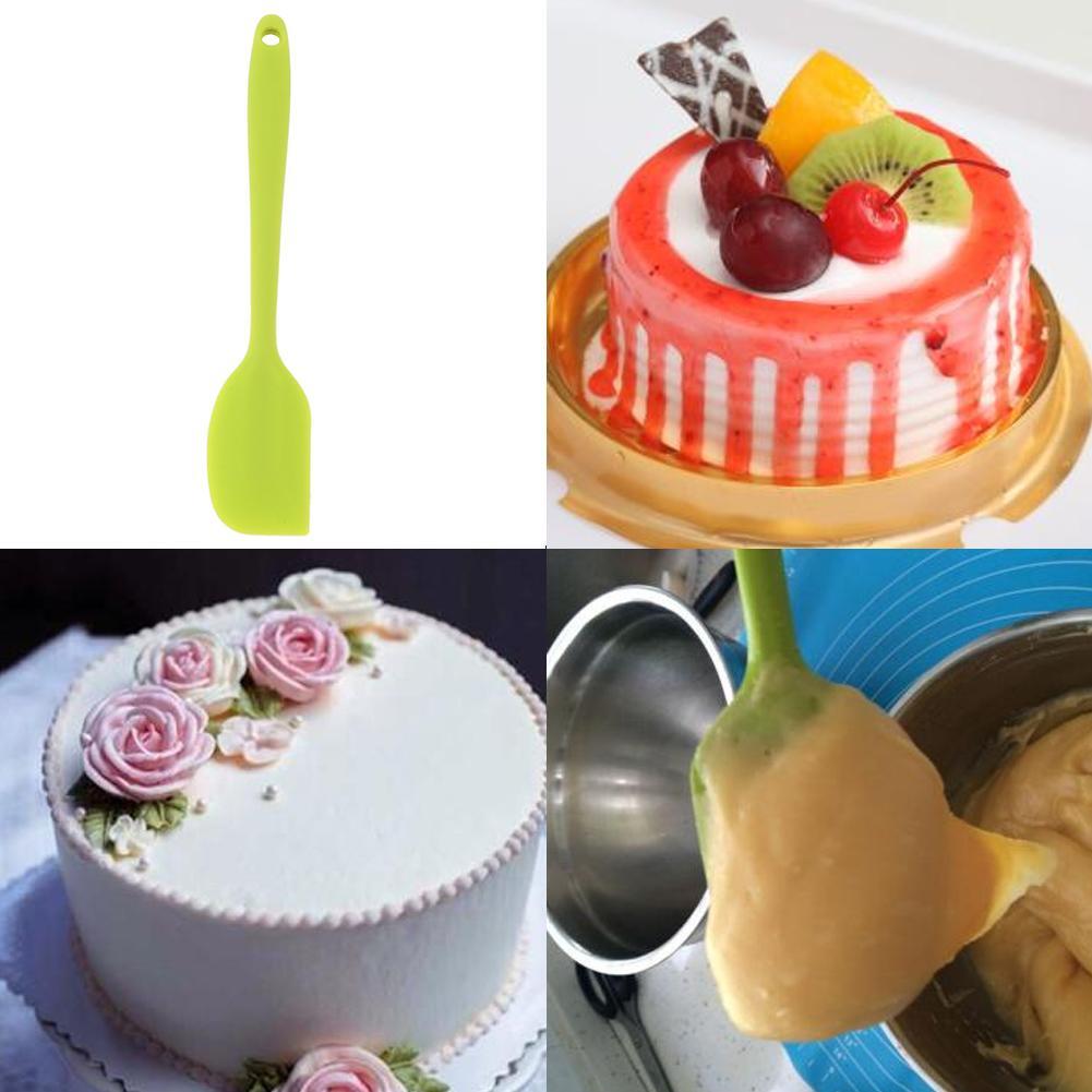 Silicone Butter Cake Cream Spatula Heat Resistant Baking Scraper(Green ...