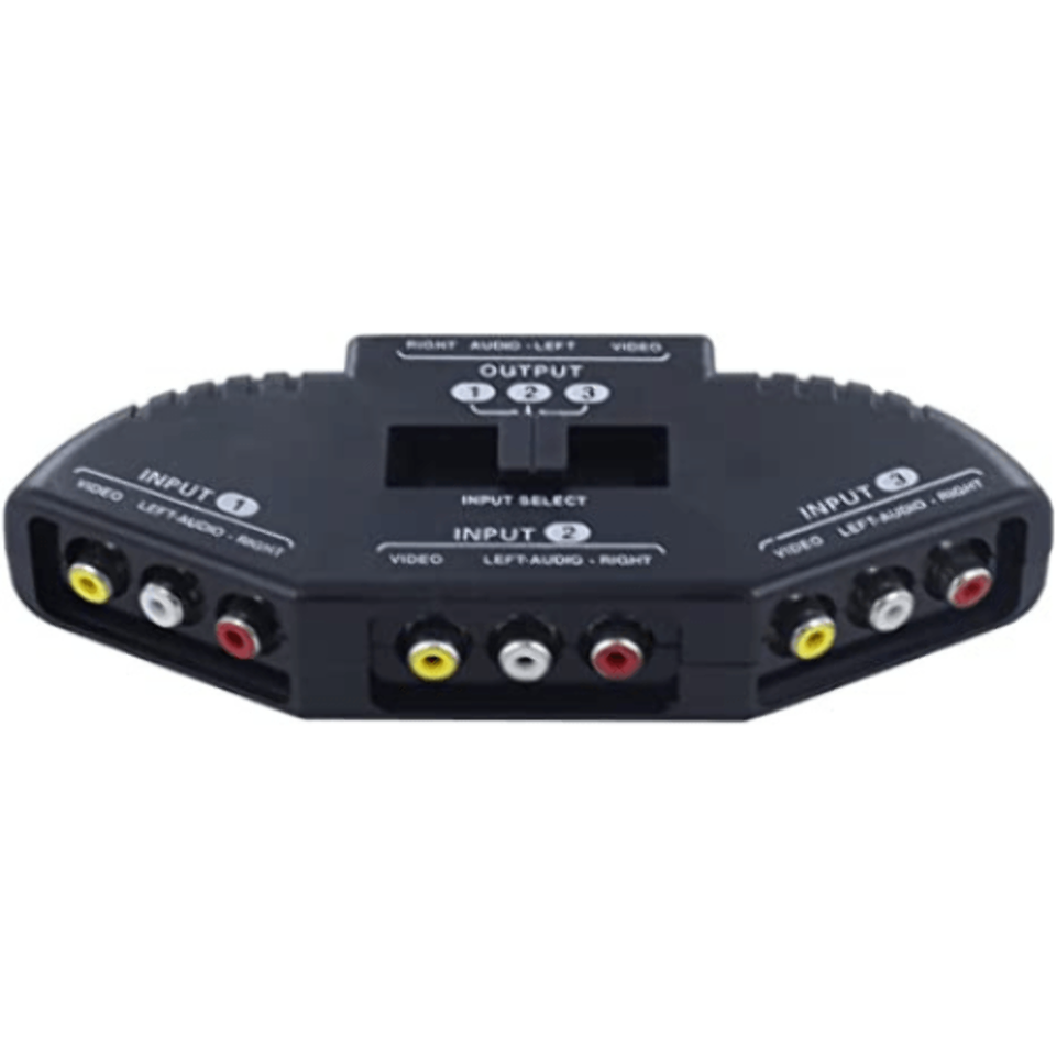 RCA AV Splitter 3-Way Video Switch Box Cable for Connecting 3 RCA ...
