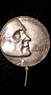 2005 P NICKEL WRONG INITIALS AND DIECAST CHIP | eBay