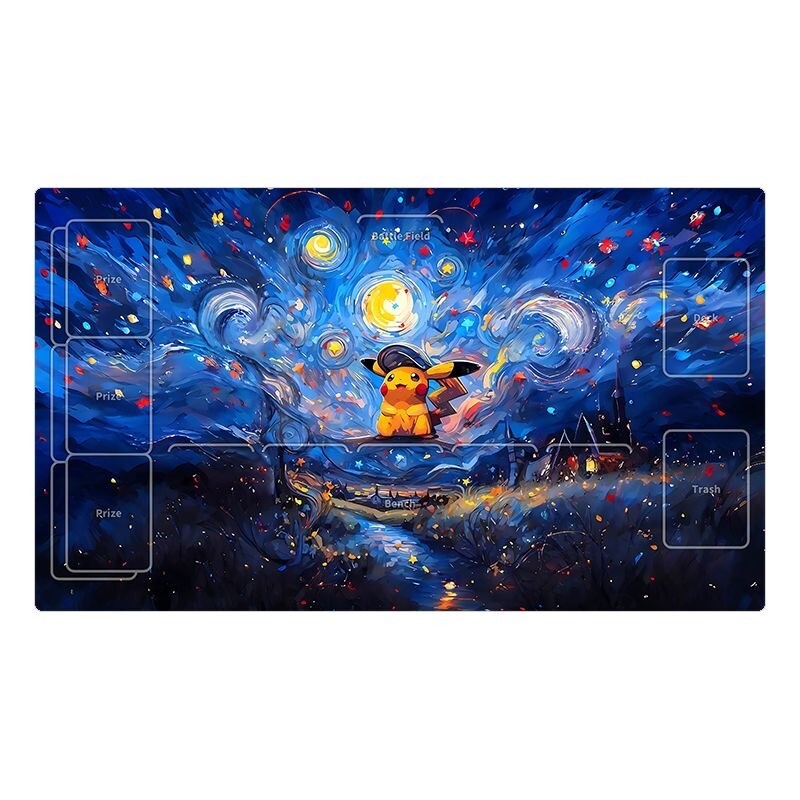 Pokémon Playmat With Zones OPCG TCG Card Game Pikachu PlayMat 24x14 in ...