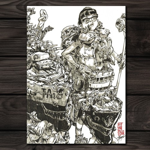 Angel Bazal - Kim Jung Gi Tribute #9 - Illustration | eBay