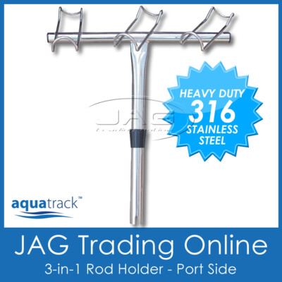 316 STAINLESS STEEL 3-in-1 ROD HOLDER 3-WAY BOAT SNAPPER FISHING - PORT ...
