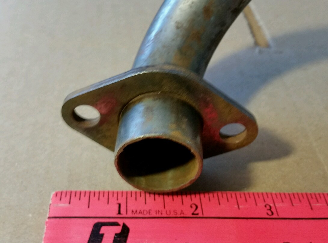 154-2159 ONAN EXHAUST ADAPTER TUBE 1-1/8 "OD PIPE " FLANGE BOLT HOLES 2 ...