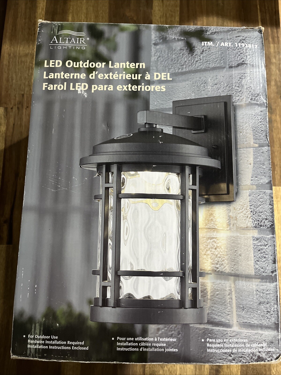 Altair Lighting AL-2167 LED Wall Lantern With Dusk Dawn Sensor 14.5 ...