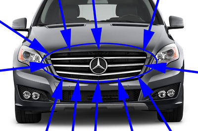 MERCEDES W251 R-CLASS BLACK FRONT GRILLE ASSEMBLY R350 NEW 11-12 ...