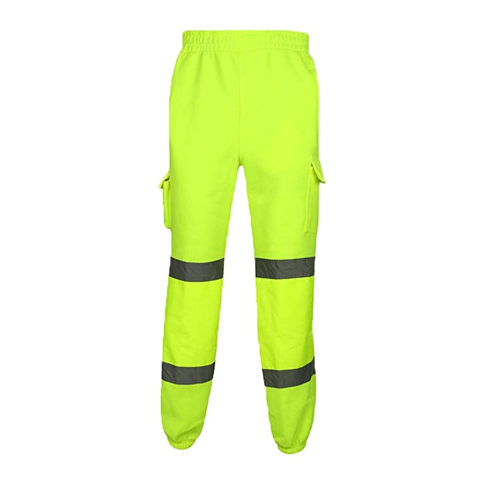 Hi Vis Viz Tracksuit Workwear Hoodie Trousers Pants Jogging Bottom ...