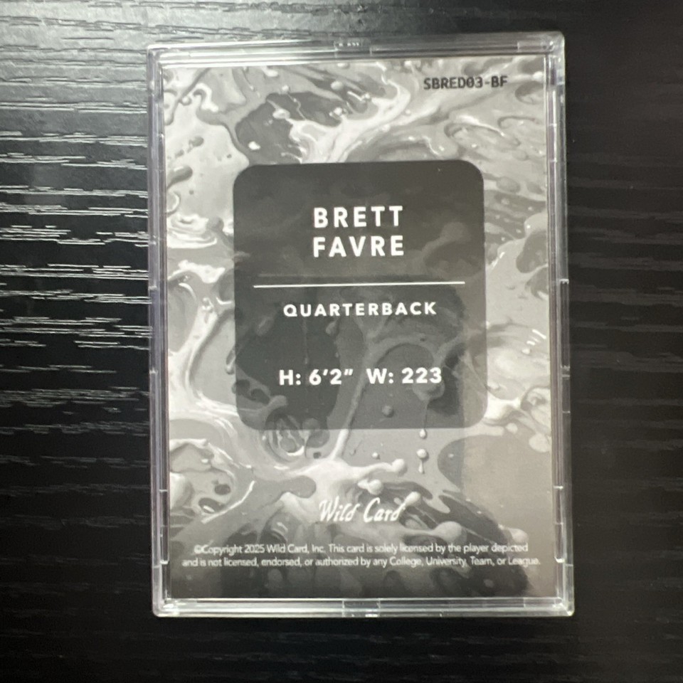 2025 WILD CARD SPLAT FOOTBALL BRETT FAVRE ORANGE Sparkle CARD 7/7 ...