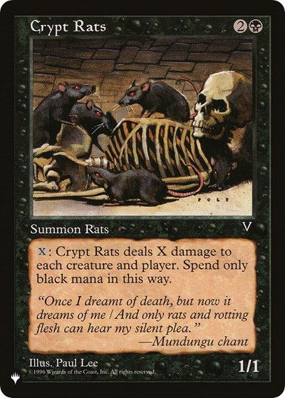 Crypt Rats MTG NM The List Reprints | eBay