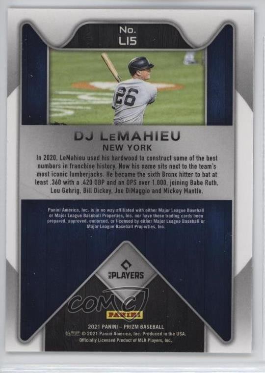 2021 Panini Prizm Lumber Inc DJ LeMahieu #LI5 | eBay