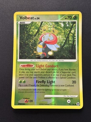 Volbeat 92/106 - Great Encounters - Pokémon Card REVERSE HOLO | eBay