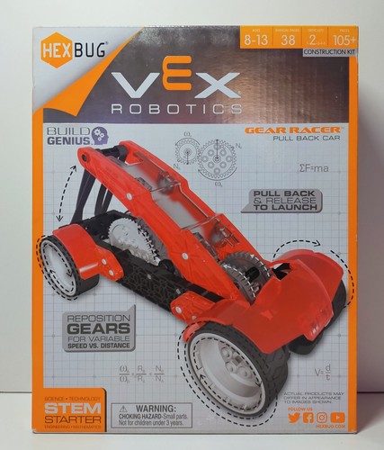 Hexbug Vex Robotics Gear Racers Pull Back Car Construction Set Ages 8 ...