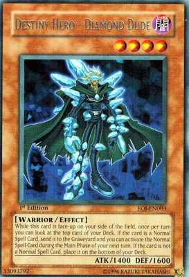 Destiny HERO - Diamond Dude EOJ-EN003 X 3 Rare Mint YUGIOH | eBay