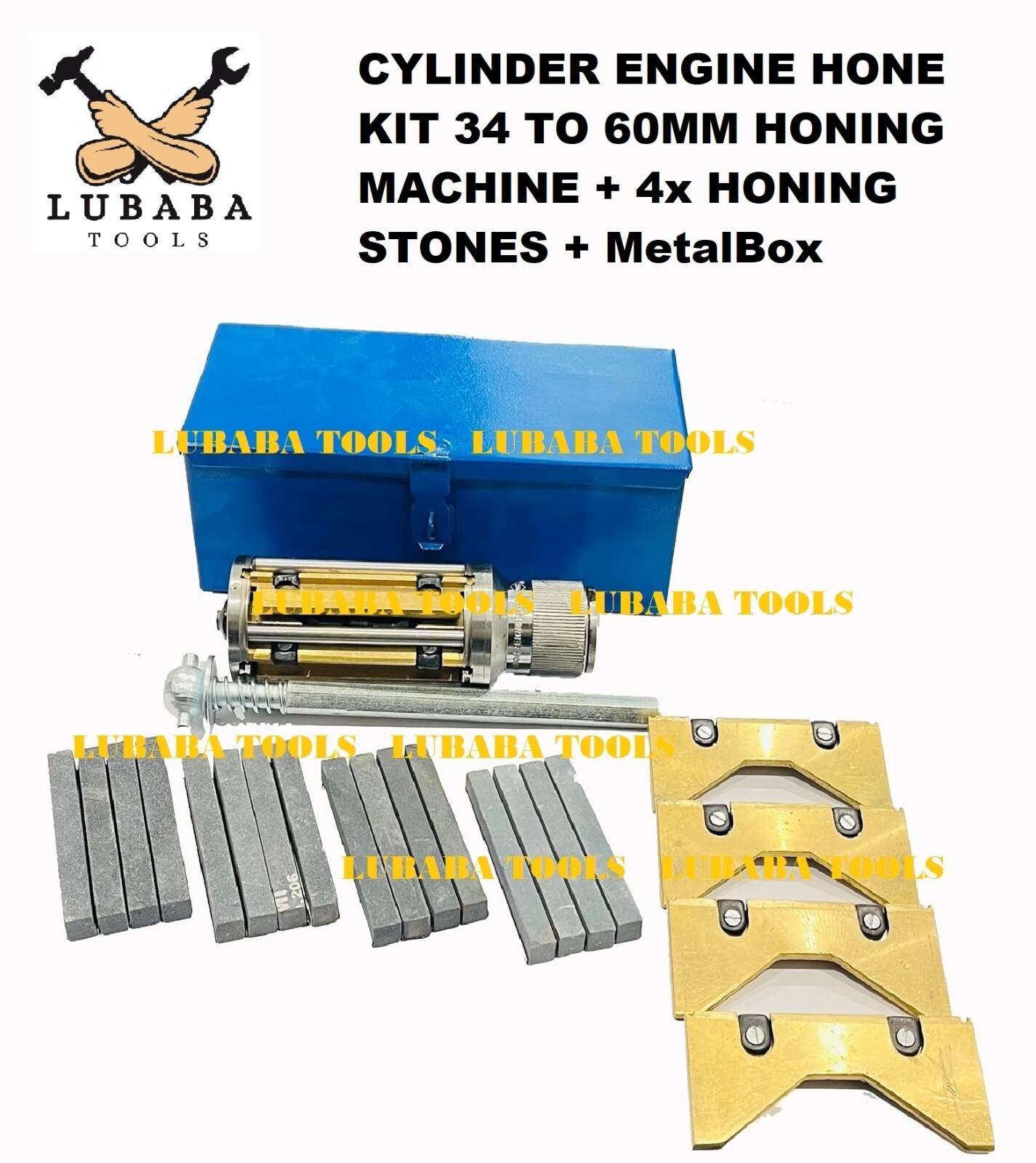 CYLINDER ENGINE HONE KIT 34 TO 60MM HONING MACHINE + 4x HONING STONES ...