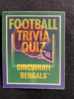 1989 Score Cincinnati Bengals 8 Of 28 Football Trivia Quiz Mini Card | eBay