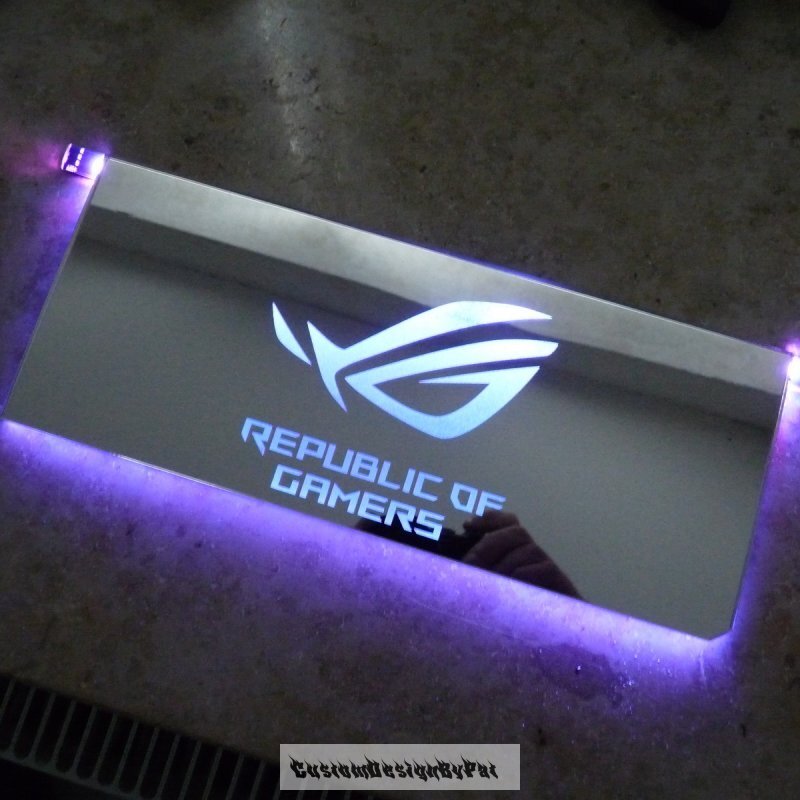 Custom Pic ARGB Mirrored GPU Backplate Mirrored GPU Side Panel Gaming ...