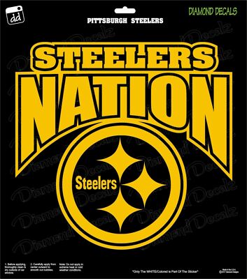 Pittsburgh Steelers Nation NFL Football Champs Gold Vinyl Decal Car ...