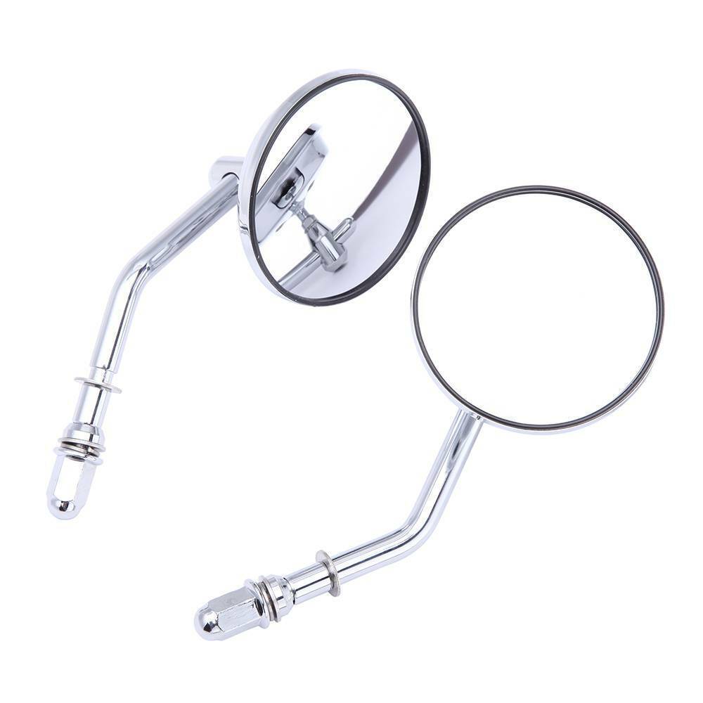 Chrome Round Motorcycle Mirrors For Harley Dyna Street Glide Road King ...