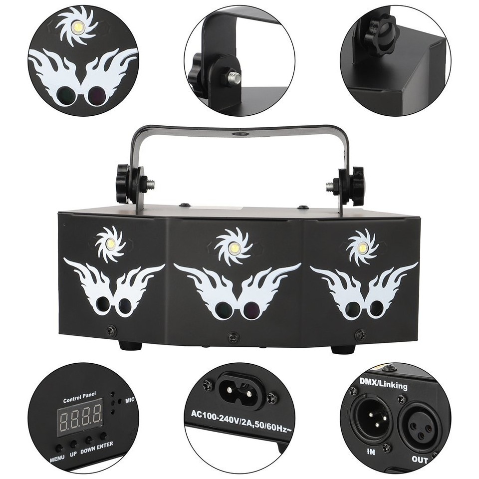 LED Laser Light 9-EYE DMX Scan Projector Strobe DJ Party Stage Lighting ...