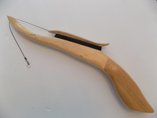 Hand carved 16 1/4" Maple jig stick with oak pistol grip type handle | eBay