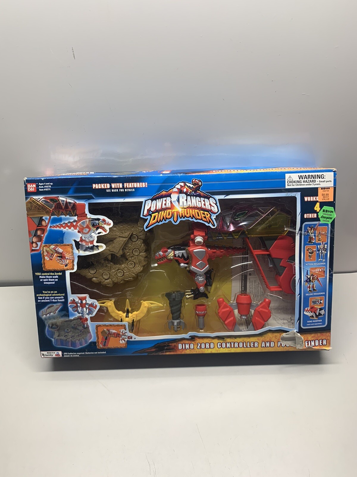 Power Rangers Dino Thunder Dino Red Zord Controller Fossil Finder ...