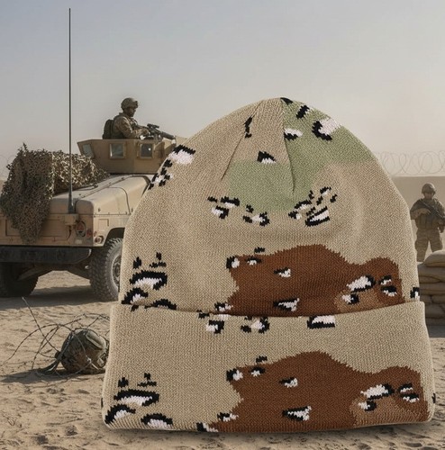 Beanie Stocking Cap Knit Hunting Military Camo Camouflage Desert Storm ...