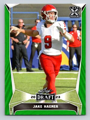 2023 Leaf Draft Football #51 Jake Harner Rookie RC Green Fresno State ...
