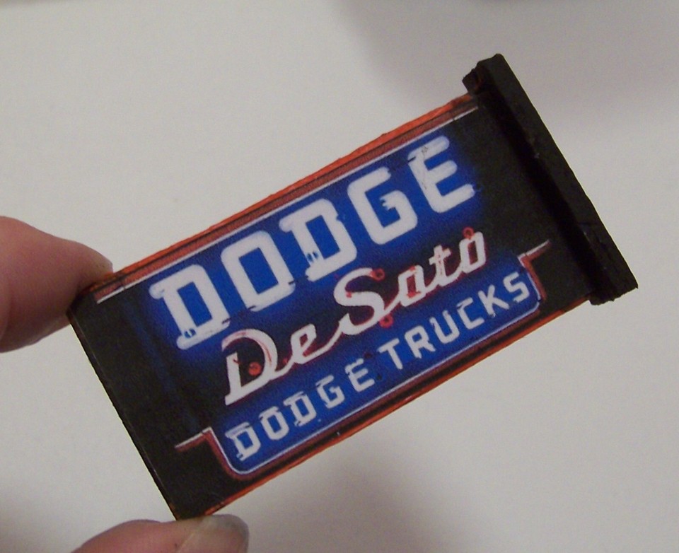 1/24 Diorama Vintage Outdoor Dodge Desoto Car Dealer Neon Looking 2 ...