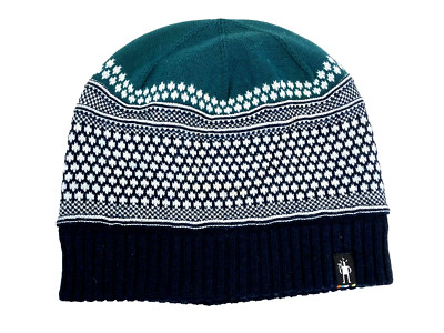 SMARTWOOL Green/Blue Warm WINTER BEANIE Outdoor Hike Ski Snowboard Hat ...