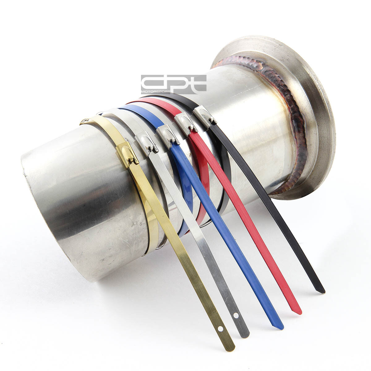 X10 12" 5MM STAINLESS SILVER SELF-LOCKING ZIP TIE CABLE WIRE HEADER ...