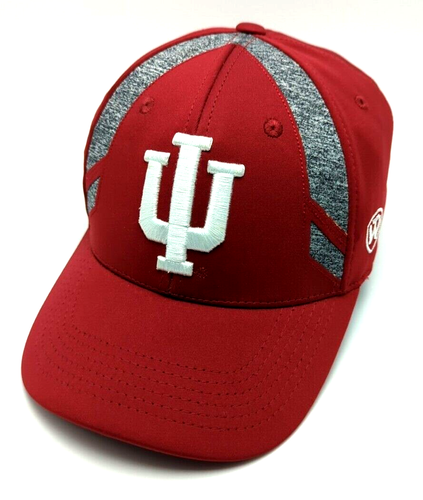 INDIANA UNIVERSITY IU hat stretch fit fitted red cap Hoosiers One size ...
