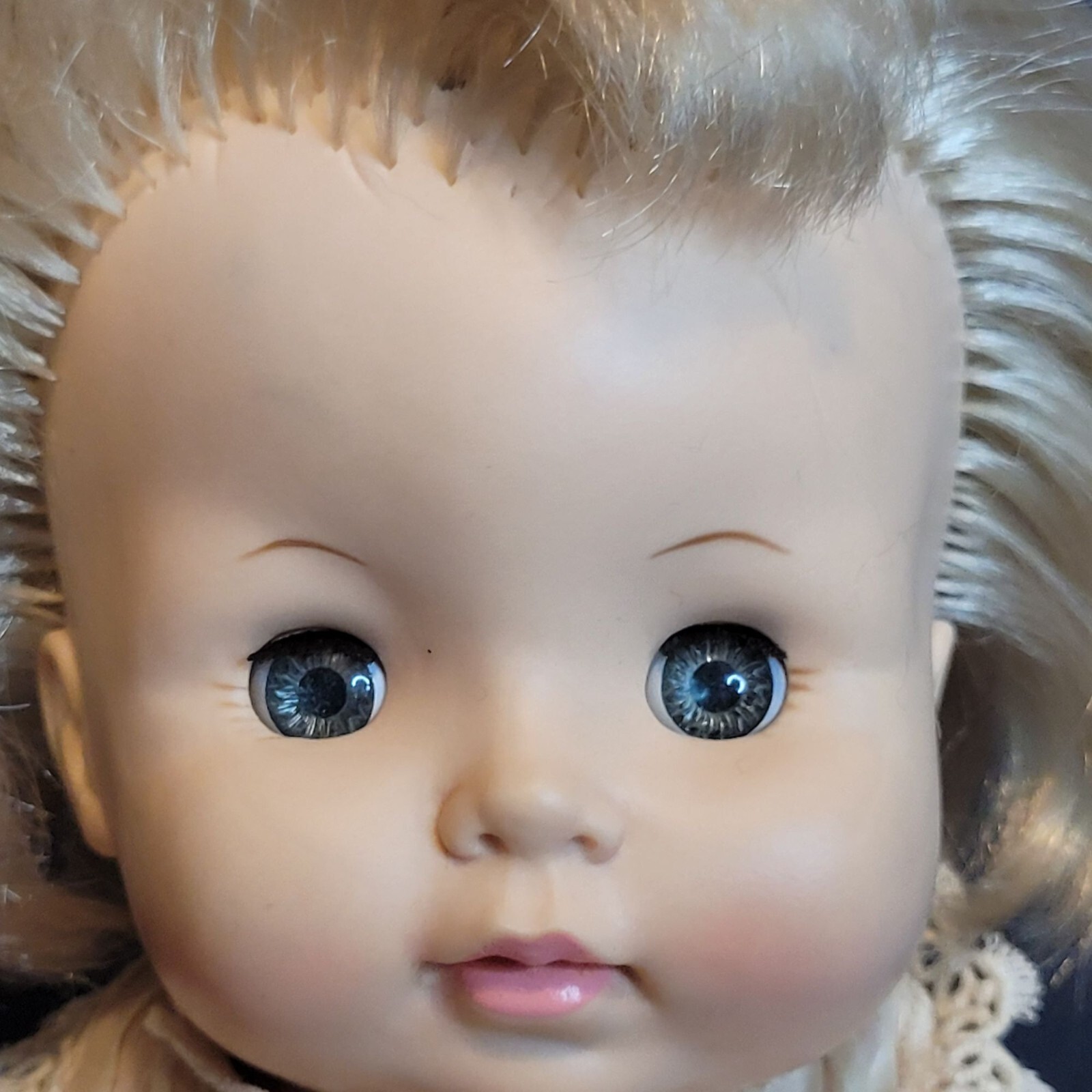 Vintage Effanbee Sweetie Pie Doll 1969 Red Velvet Dress Broken Foot ...