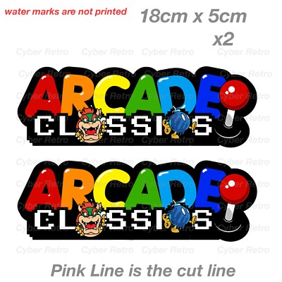 Bowser Arcade Classic Logo Font Retro Gaming Vintage Sticker | eBay ...