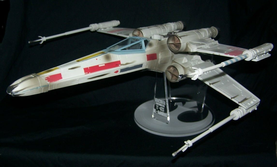 Hasbro Star Wars X-wing Laser cut acrylic display stand TVC Biggs Luke ...