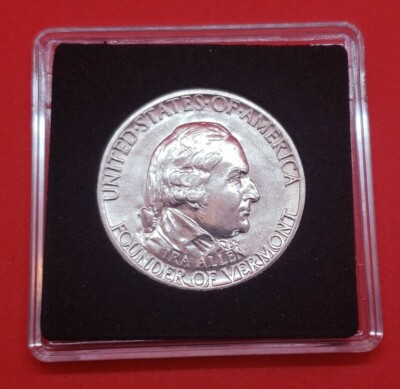 1927 VERMONT SILVER HALF DOLLAR U.S. COMMEMORATIVE COIN GEM BU RARE 50 ...