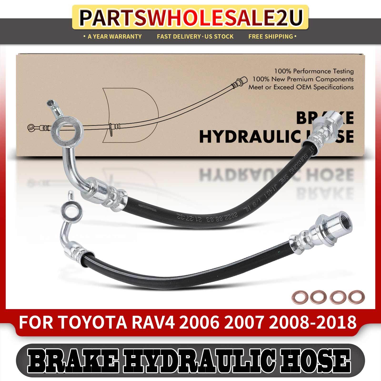 2pcs Rear LH & RH Brake Hydraulic Hose for Toyota RAV4 2006 2007-2016 ...