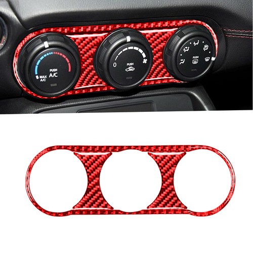 Red Carbon Fiber Central Console AC Switch Panel Trim For Mazda MX-5 ...