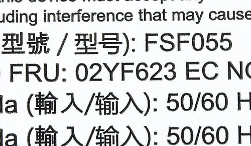 Lenovo 02YF623 750W 230/115V Platinum PSU 7N67A00883 01PF515 01PE522 ...