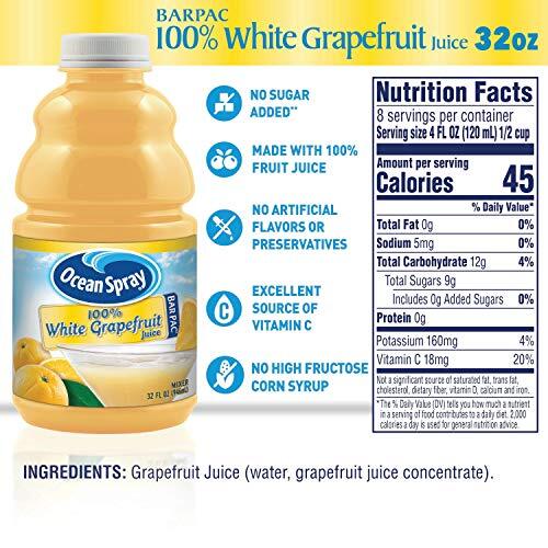 Ocean Spray BarPac 100 White Grapefruit Juice 32 Fl Oz Pack of 12 | eBay