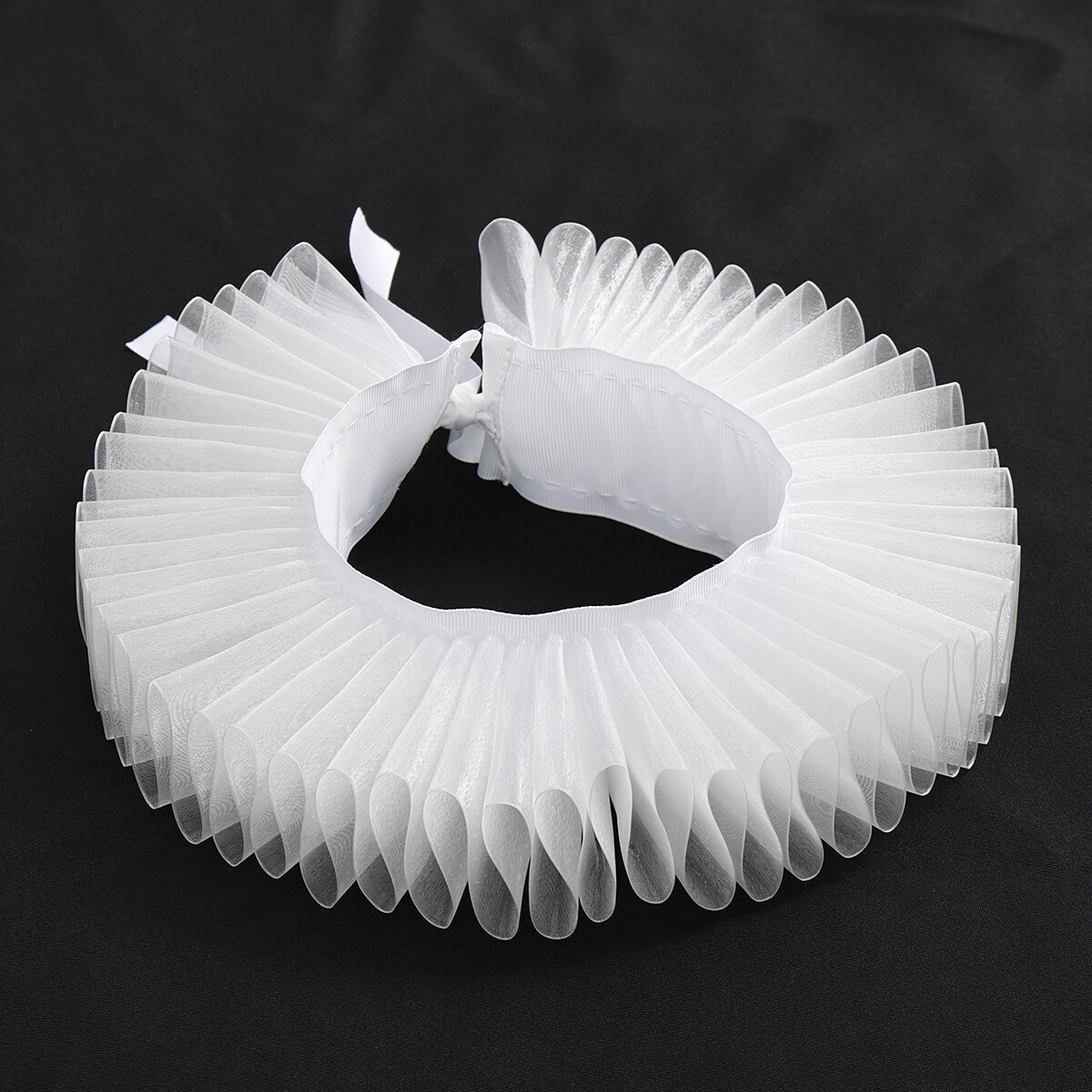 Elizabethan Neck Ruff Ruffle Collar Clown Collar Halloween Cosplay Ruff ...