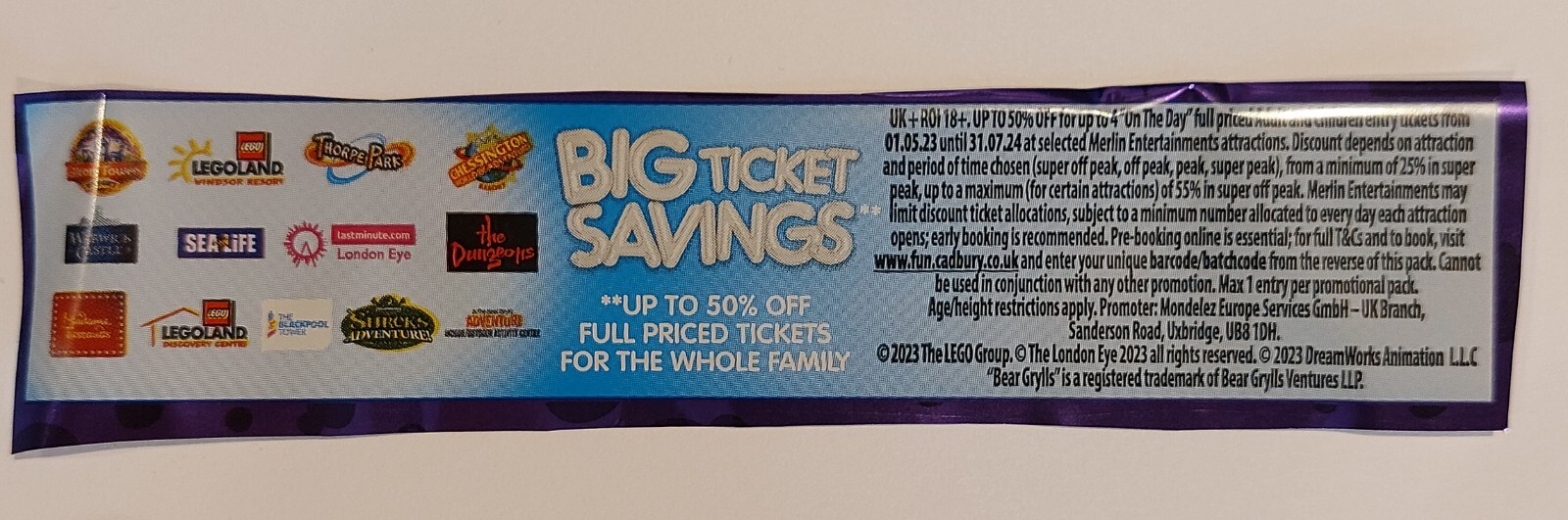 4x Discount Merlin Ticket Voucher 10-50% Off Chessington Alton Thorpe ...