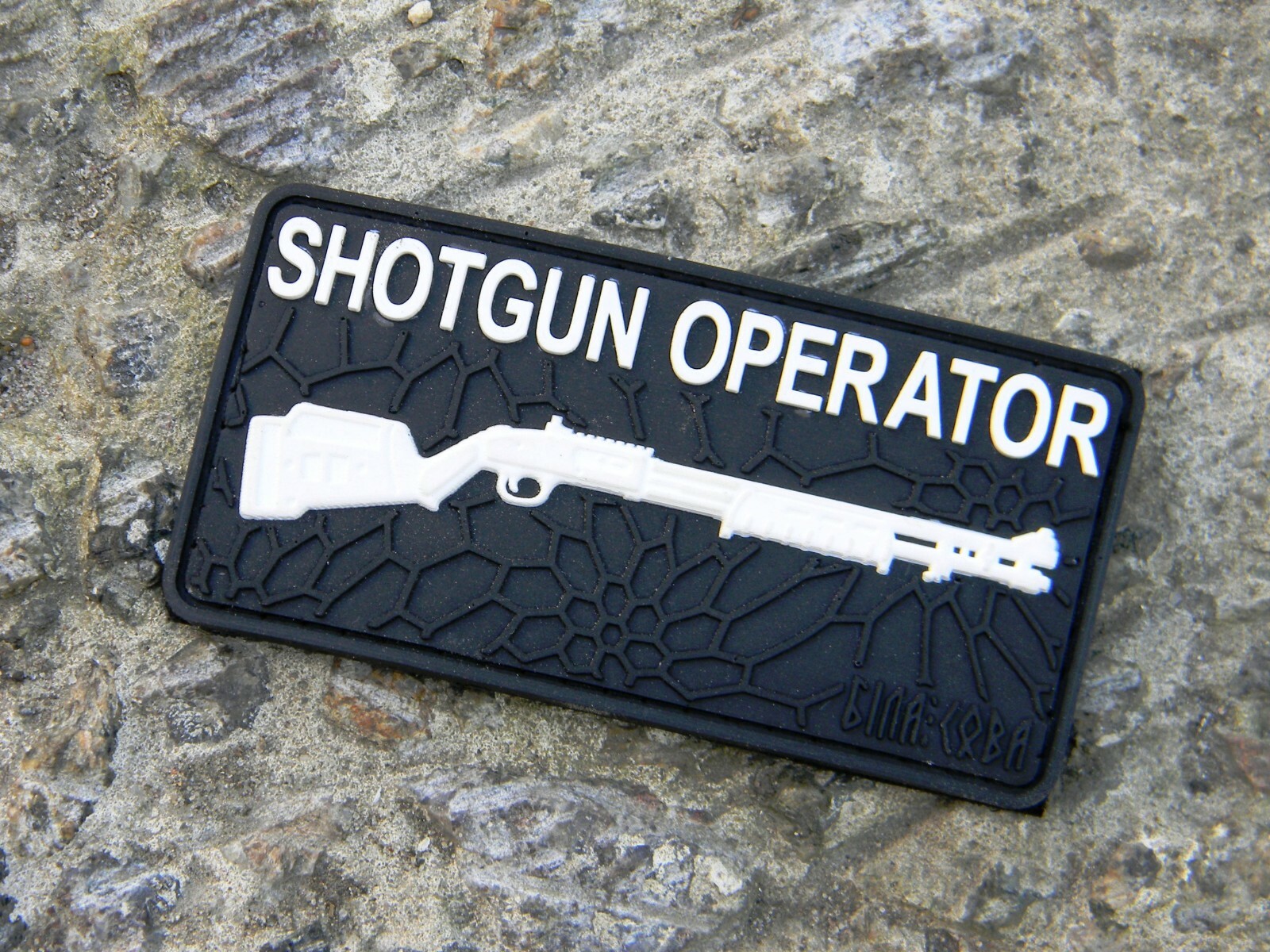 2D pvc rubber tactical morale military army patch “Shotgun operator” bk/wh | eBay