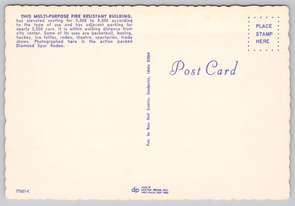 Postcard The Versatile Coliseum in Spokane Washington Horses | eBay