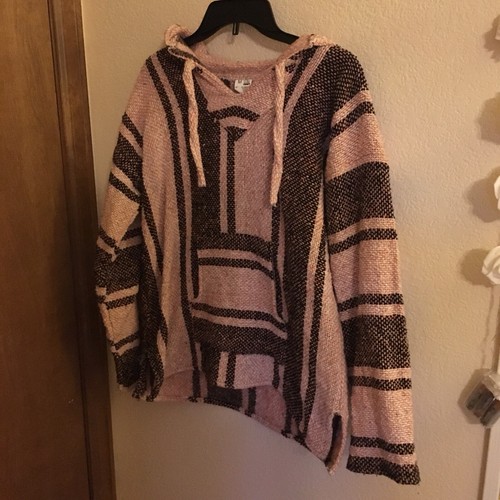 Pink And Brown Drug Rug Beach Sweatshirt Size Medium | eBay