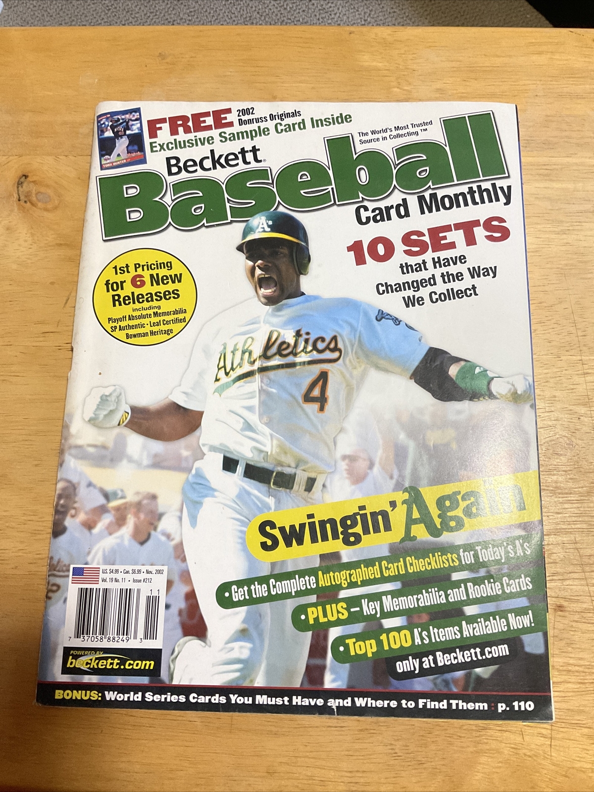 Beckett Magazine November 2002 Issue #212 Miguel Tejada Oakland ...